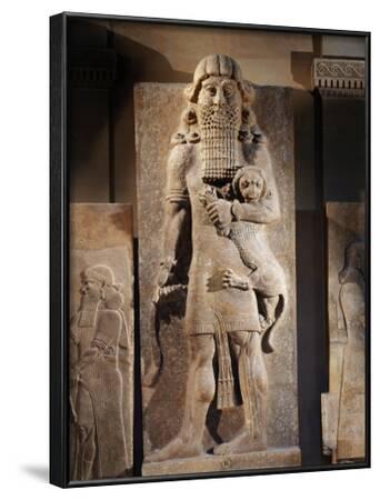 'Gilgamesh, or the Lion Spirit, Stone relief, Assyrian, 8th century BC ...