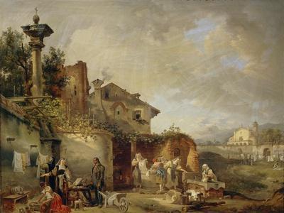 Laundry Room of Convent, 1800-1849 Giclee Print - Giovanni Migliara ...