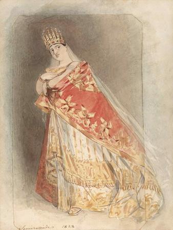 'Giuditta Pasta (1798-1865) as Semiramide in the Opera by Gioachino ...