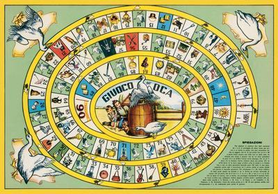 'Giuoco Dell'oca (Game of the Goose) Vintage Italian Game Board Poster ...