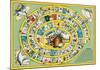'Giuoco Dell'oca (Game of the Goose) Vintage Italian Game Board Poster ...