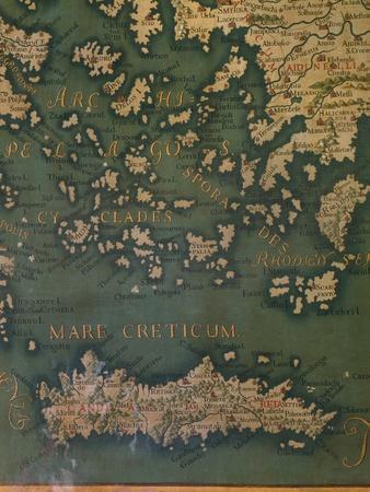 Map of Crete and the Cyclades Giclee Print - Giustino Menescardi ...