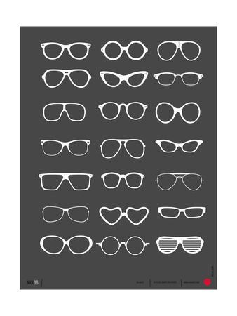 'Glasses Poster II' Print - NaxArt | AllPosters.com