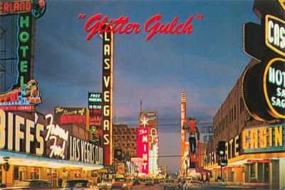 'Glitter Gulch, Las Vegas, Nevada' Poster | AllPosters.com