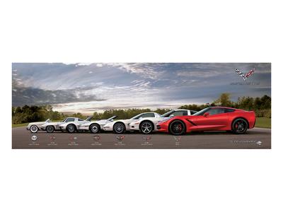 'Gm Corvette Evolution' Premium Giclee Print | AllPosters.com