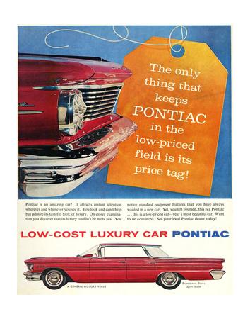 'GM Pontiac - Low Cost Luxury' Posters | AllPosters.com