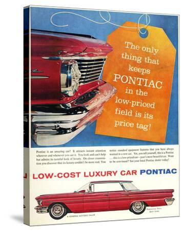 'GM Pontiac - Low Cost Luxury' Stretched Canvas Print | AllPosters.com