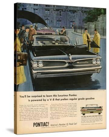 'GM Pontiac - Regular Grade Gas' Stretched Canvas Print | AllPosters.com