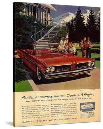 'GM Pontiac - Trophy V-8 Engine' Stretched Canvas Print | AllPosters.com