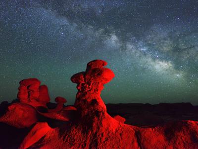 'Goblin Valley State Park, Night Sky, Colorado Plateau, Utah, USA ...
