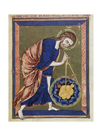 'God, the Divine Architect Illumination from Bible moralisée, Codex ...