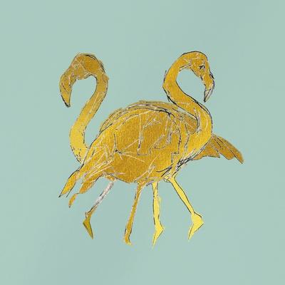 'Golden Flamingo IV' Print - , Cartissi | AllPosters.com