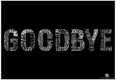 'Goodbye Languages Text Poster' Prints | AllPosters.com