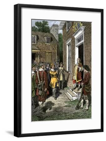 'Governor Berkeley Facing Angry Colonists During Bacon's Rebellion in ...