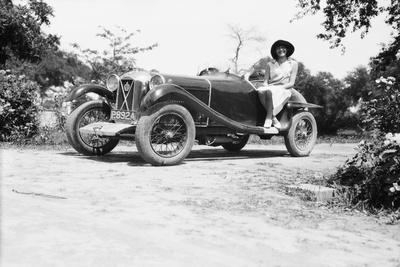 'Grand Prix Salmson Car with Lady Passenger, 1920S (B/W Photo)' Giclee ...