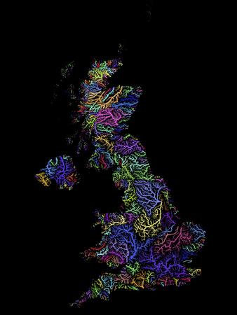 'River Basins Of Missouri In Rainbow Colours' Giclee Print ...