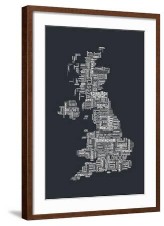 'Great Britain UK City Text Map' Prints - Michael Tompsett | AllPosters.com