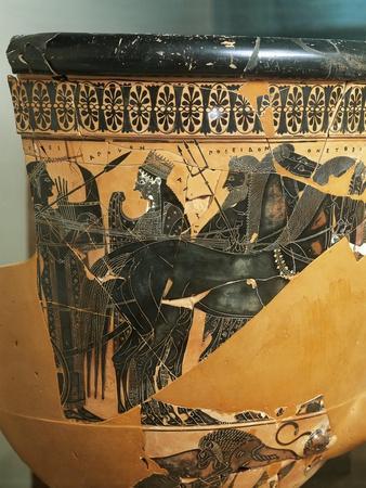 Greek Civilization, Black-Figure Pottery, Krater by Exekias, Heracles ...