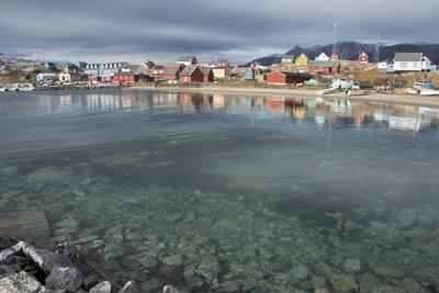 'Greenland, Disko Bay, Qaasuitsup, Saqqaq. Harbor view of Saqqaq ...