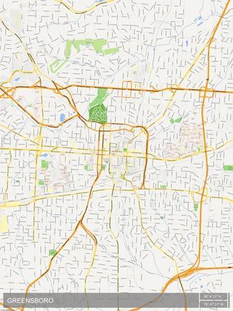 'Greensboro, United States of America Map' Prints | AllPosters.com