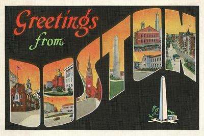 'Greetings from Boston, Mass.' Posters | AllPosters.com