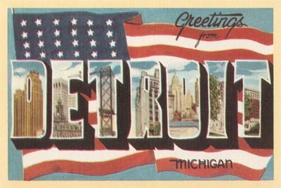 'Greetings from Detroit, Michigan' Posters | AllPosters.com