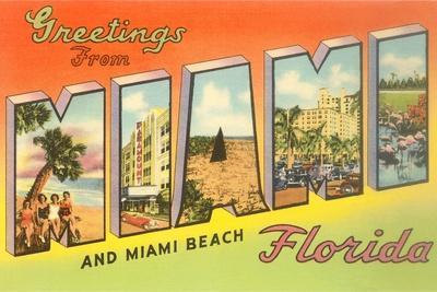 'Greetings from Miami, Florida' Prints | AllPosters.com