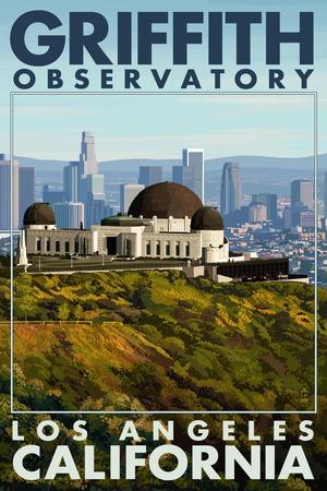 'Griffith Observatory Day Scene - Los Angeles, California' Poster ...