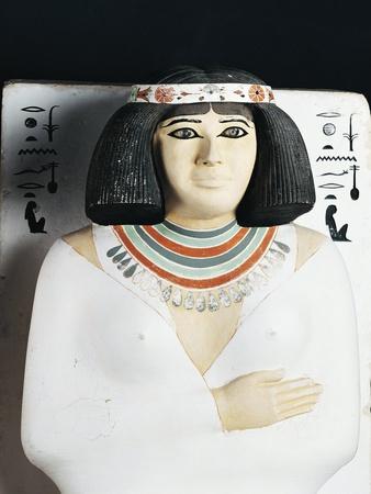 'Group Statue Portraying Rahotep and Nofret, Painted Limestone from ...