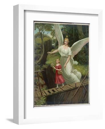 'Guardian Angel Watches Over a Child as She Crosses a Dangerous Bridge ...