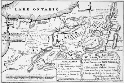 'Six Nations: Map, 1771' Giclee Print - Guy Johnson | AllPosters.com
