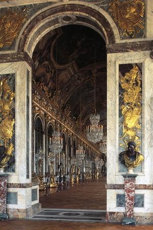 'Hall of Mirrors Seen from Apollo Room, Palace of Versailles ...