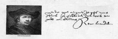'Handwriting and Signature of Rembrandt from a Letter to Constantine ...
