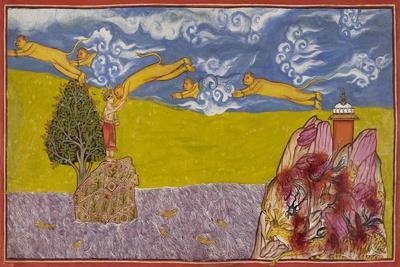 'Hanuman Leaps Across the Ocean' Giclee Print | AllPosters.com