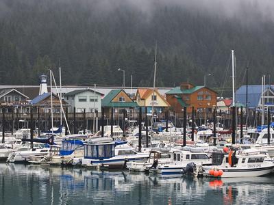 Harbor In The Coastal Town Of Seward Alaska Usa Photographic Print