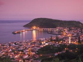 'Harbour and Town of Horta, Faial Island, Azores, Portugal ...