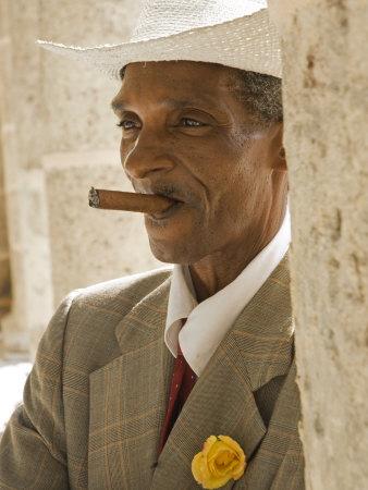 'Havana, Cuban Man, Plaza De La Catedral, Havana, Cuba' Photographic ...