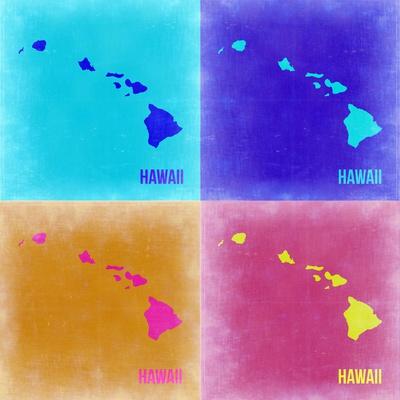 'Hawaii Pop Art Map 2' Posters - NaxArt | AllPosters.com