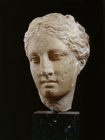 'Head of Hygeia, Greek Goddess of Health, Marble, c. 350 BC Classical ...