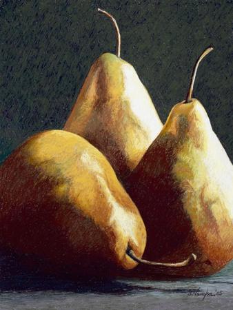 'Three Big Pears' Giclee Print - Helen J^ Vaughn | AllPosters.com