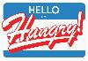 'Hello I'm Hungry (Red on Blue)' Posters | AllPosters.com