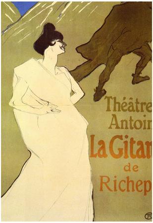 'Henri de Toulouse-Lautrec La Gitane de Richepin Art Print Poster' Prints | AllPosters.com