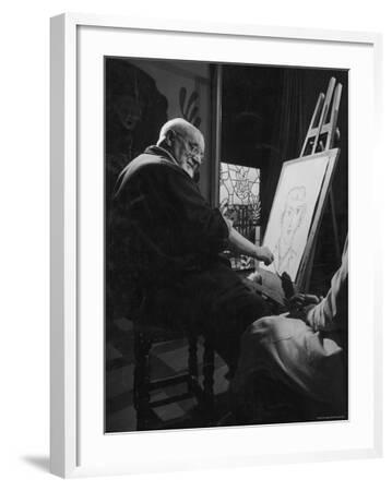'Henri Matisse at His Easel, Drawing from Live Model' Premium ...