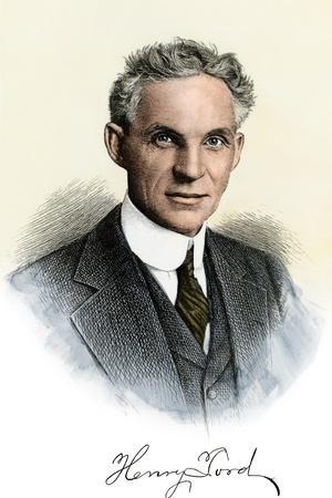 'Henry Ford Portrait, with Autograph' Giclee Print | AllPosters.com