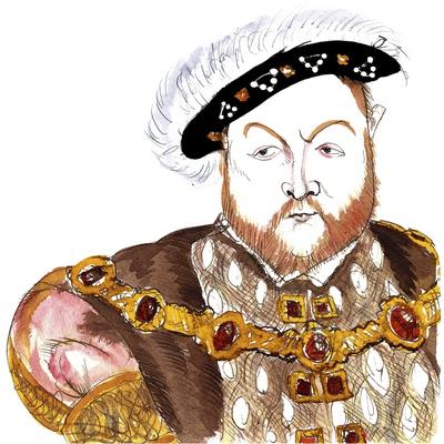 'Henry VIII, King of England from 1509 to 1547; caricature' Giclee ...