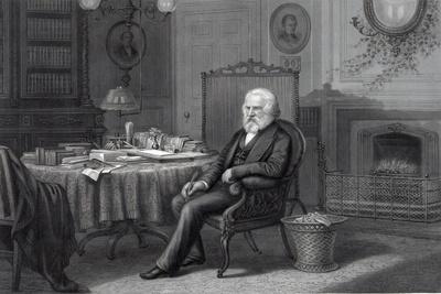 'Henry Wadsworth Longfellow American Poet in His Study' Photo ...
