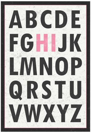 'Hi Alphabet Pink Art Print Poster' Posters | AllPosters.com