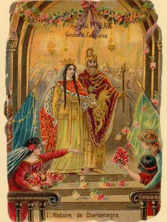 History of Charlemagne, Founder of the Carolingian Empire Giclee Print ...