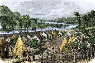 History of Indigenous Peoples: Mohawk Village, New York, circa 1780 ...