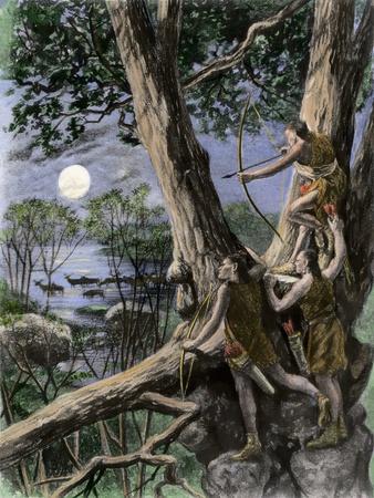 'History of Indigenous Peoples: Native Americans Hunting Deer at Night ...